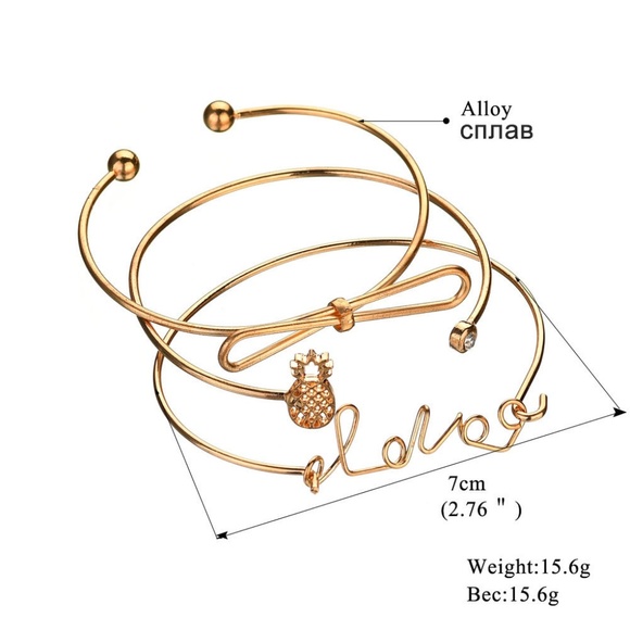 Jewelry | Rayne Golden Geometric Bracelet Set | Poshmark